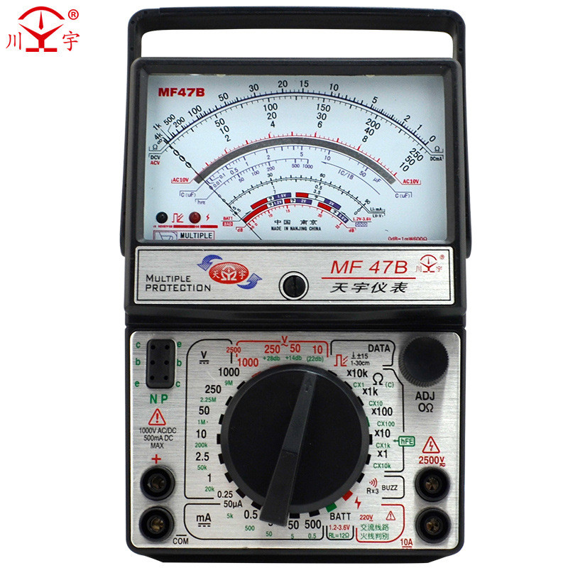 Tianyu penunjuk multimeter MF47B benang api mengenal pasti fail buzzer A melindung banyak jenis ...