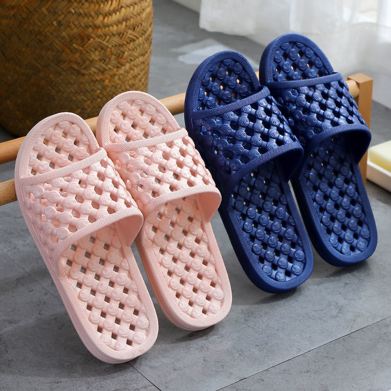 Summer Soft Bottom Home Slippers for Women, Men's Leakproof Shower ...