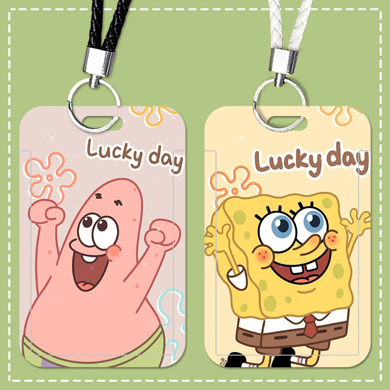 Spongebob Card Holder, Couple School Card, Meal Card, Id Card, Bank ...