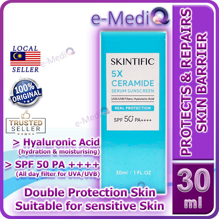 SKINTIFIC Sunscreen 5X Ceramide Serum Sunscreen Stick SPF50 PA ...
