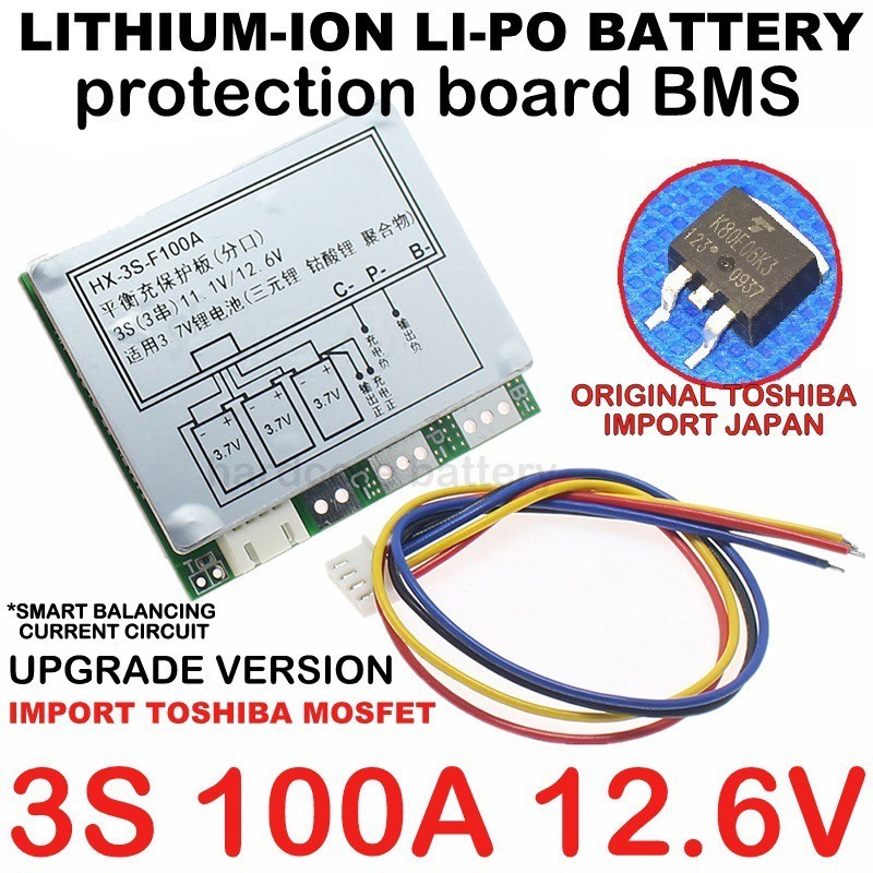 Lithium ion Li-ion Lipo 3S 12.6V 100A BMS Battery Protection Board 11 ...