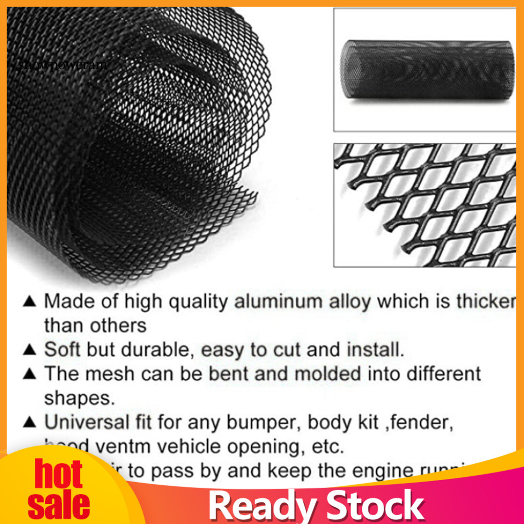 SPM Aluminum Alloy Car Grille 6x12mm Rhombus Grids Vehicle Grill Mesh ...