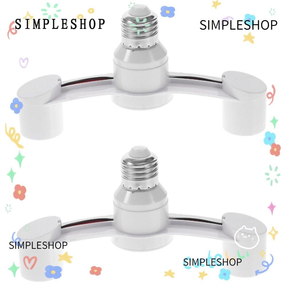 SIMPLESHOP Led Light Bulb Socket Adapter, Easy Installation E27 Splitter, Heads Branch Holder 2 ...