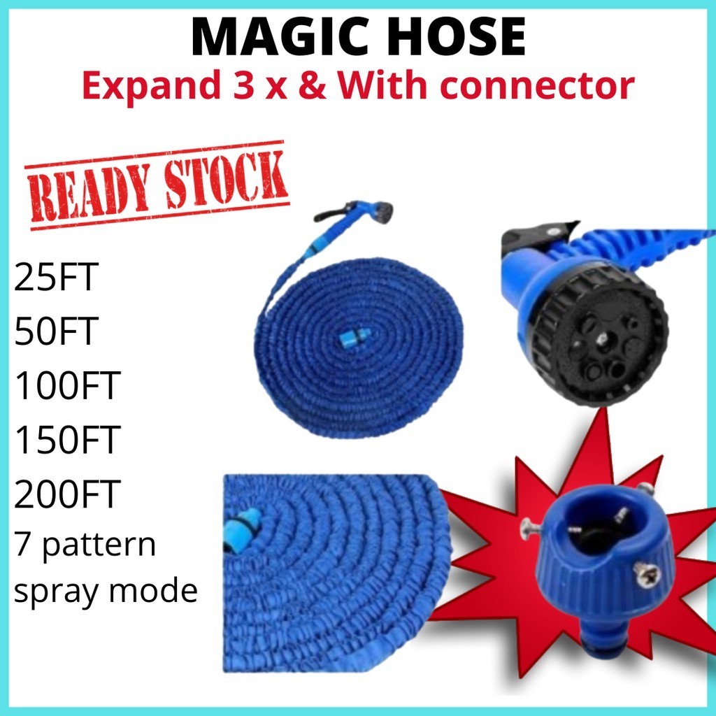 Getah Paip Hose Pipe Hose Garden Air Flexible Magic Hose Water Paip ...