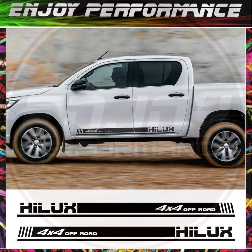 Toyota Hilux Tuning Accessories Car Stickers Auto Door Side Stripes 4x4 ...