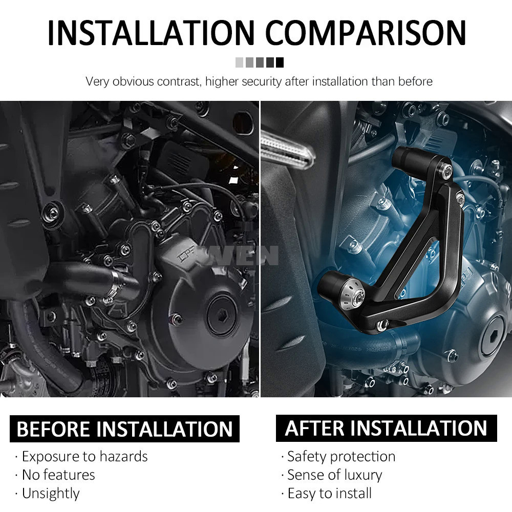 For YAMAHA MT09 Tracer9 Motorcycle Engine Bumper Guard Frame Slider ...