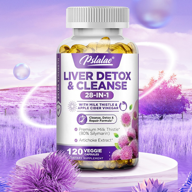 Pslalae 28-in-1 Liver Cleanse Detox and Repair Supplement - Silymarin ...