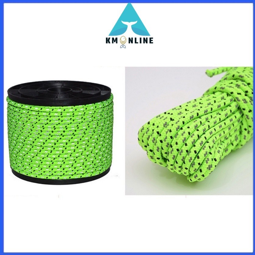 50m Camping Tent Polyester PP Rope Awning Reflective Rope Line Cord ...