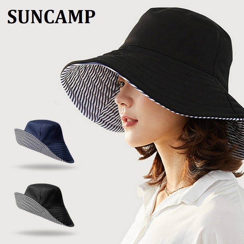 Japanese fashion fisherman hat women's summer sun protection double ...