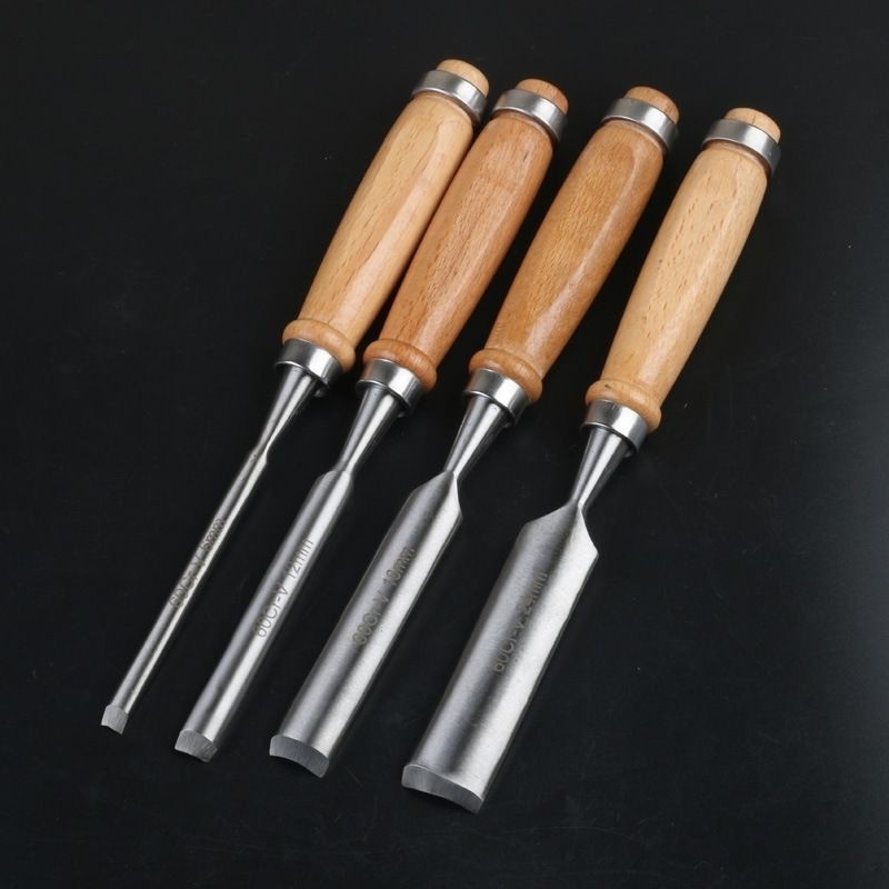 WOOD CHISEL WITH WOODEN HANDLE / PAHAT kuku KAYU Wood Chisel CRV Hammer ...