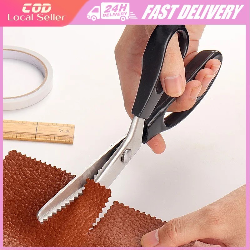 5mm Triangle Tooth Sewing Scissor Cutting Leather Fabric Textile ...