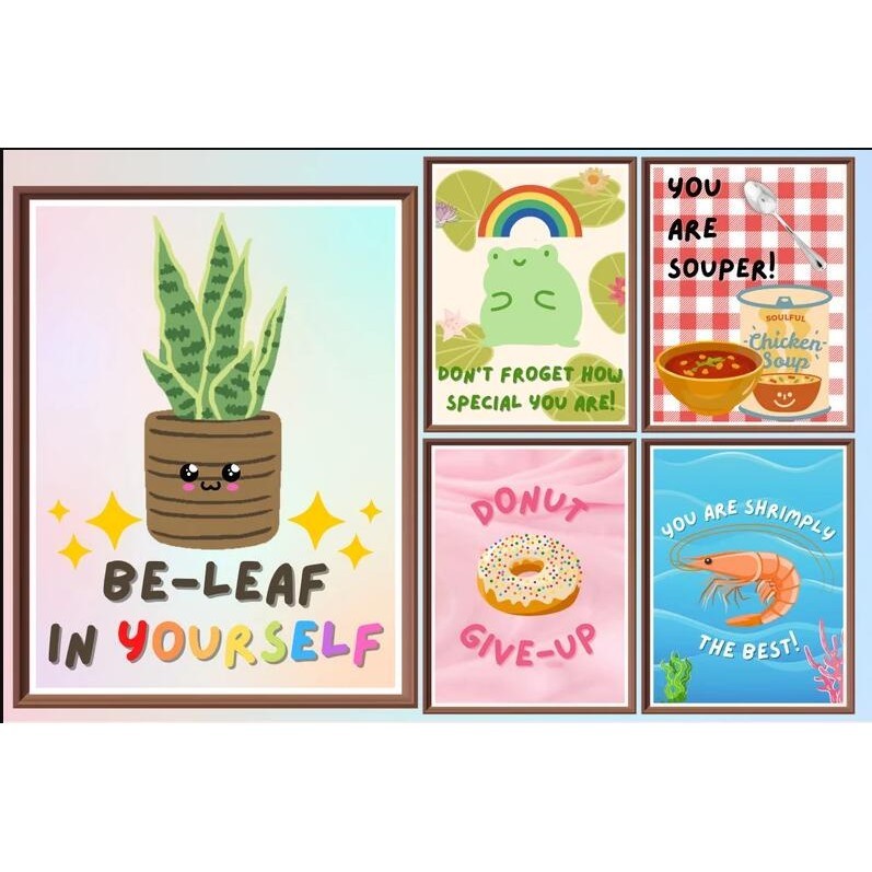 Motivational Pun Classroom Posters Funny Elementary Bulletin Board ...