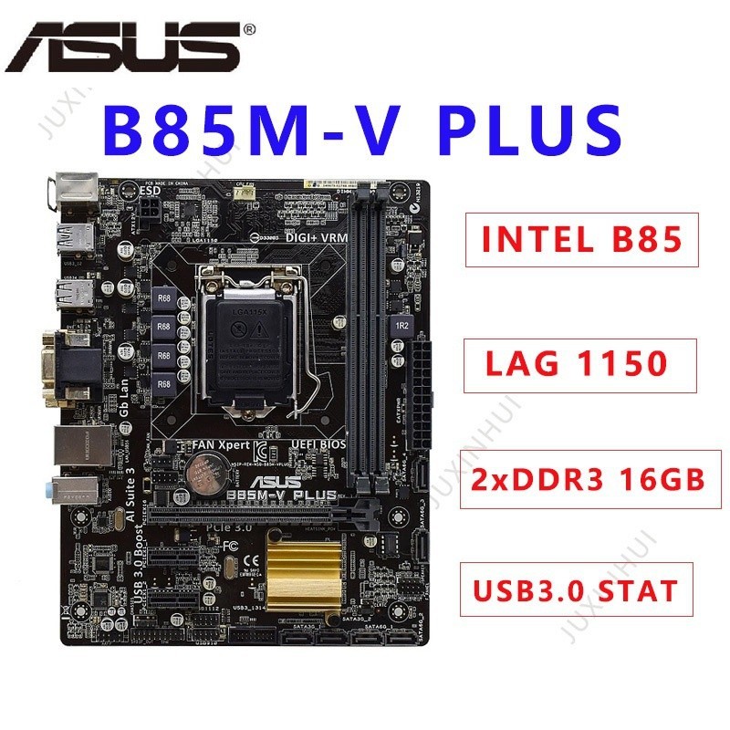 Asus B85M-V PLUS DDR3 computer 1150 pin motherboard integrated DVI ...