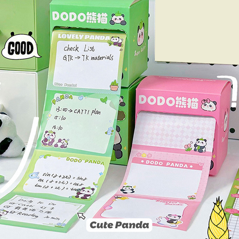 100 Sheets Boxed Cute Cartoon Panda Series Pull-Out Sticky Notes ...