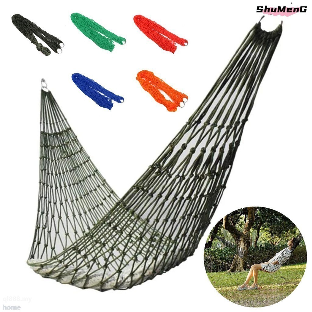Outdoor Supplies Bold Mesh Hammock Nylon Rope Single Hammock Nylon Rope ...