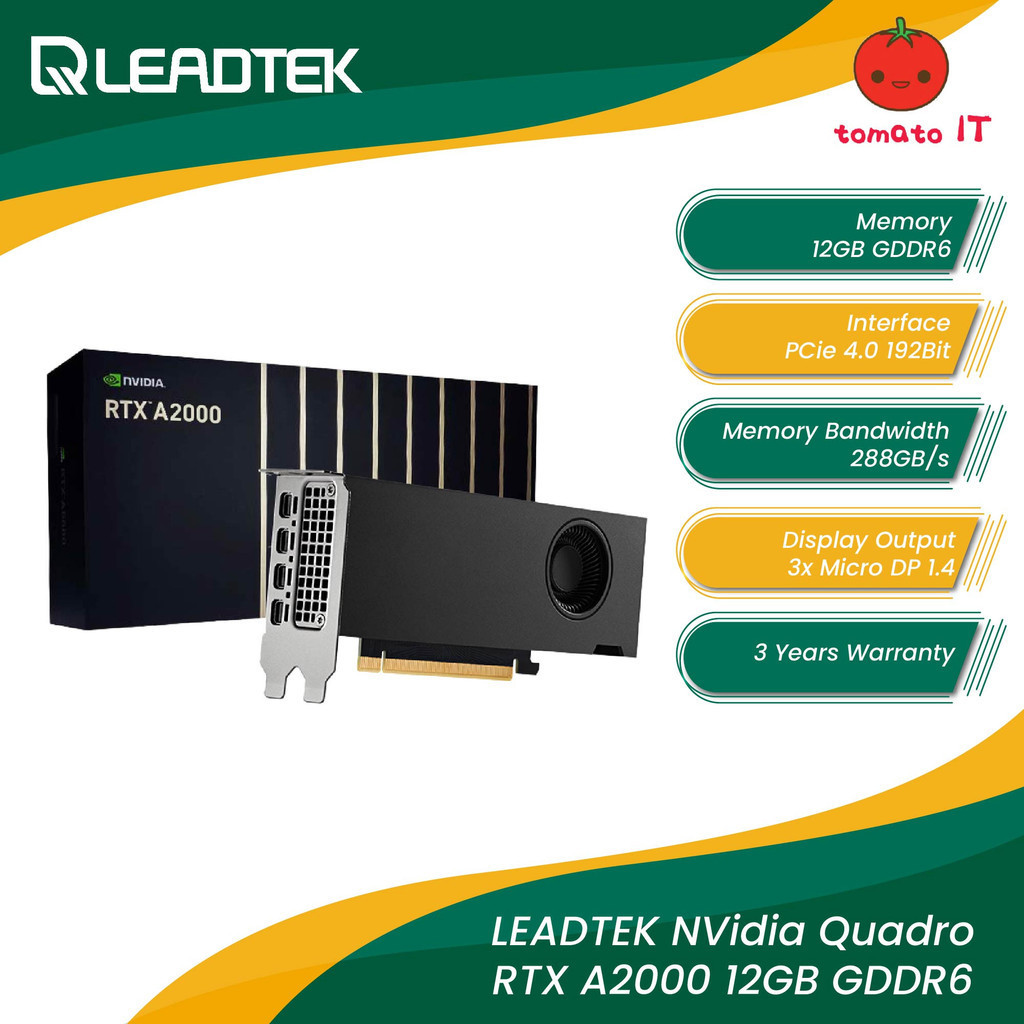 LEADTEK NVIDIA QUADRO RTX A2000 12GB GDDR6 | Shopee Malaysia