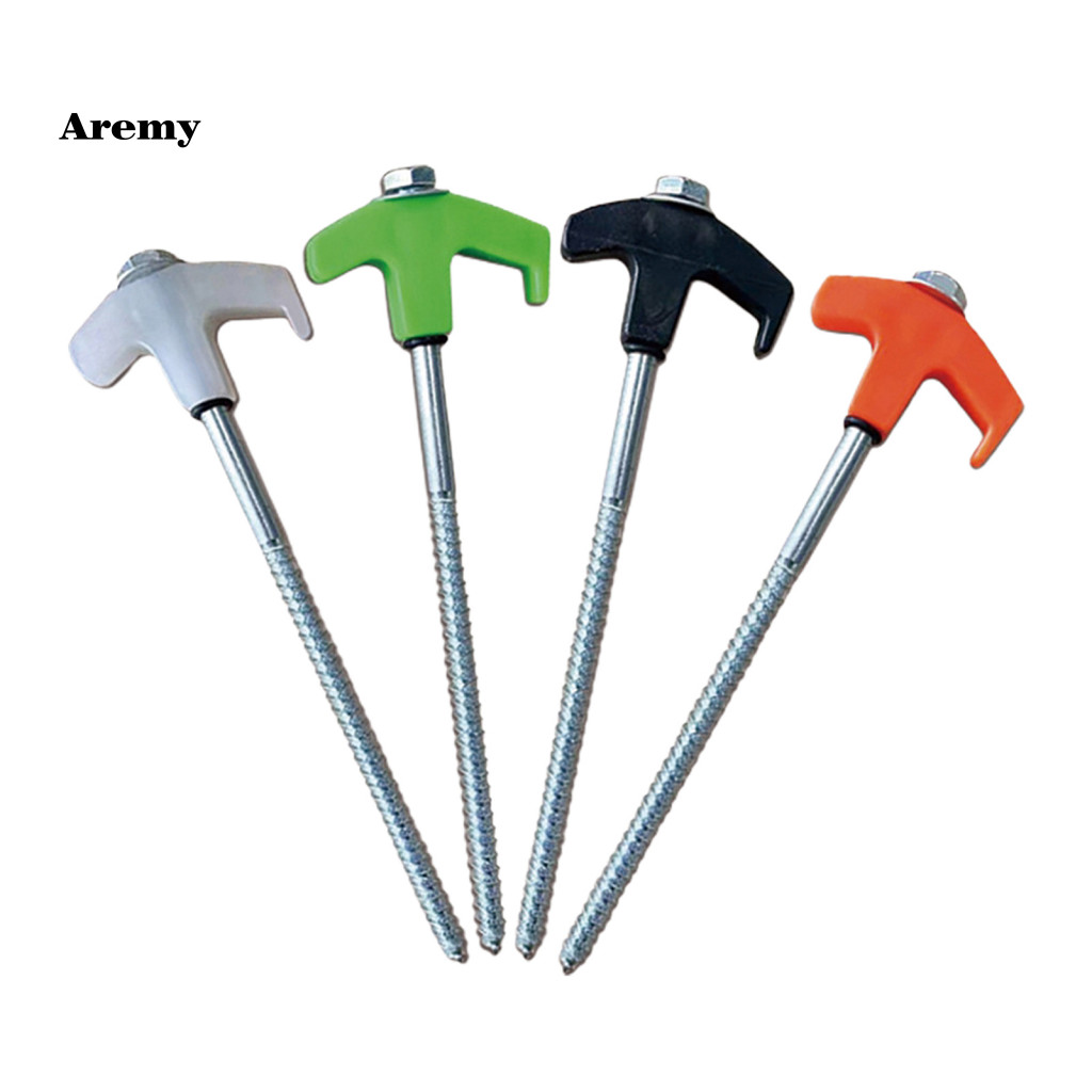 AREM Heavy-duty Ground Nails Easy Installation Tent Stakes 16pcs Heavy ...