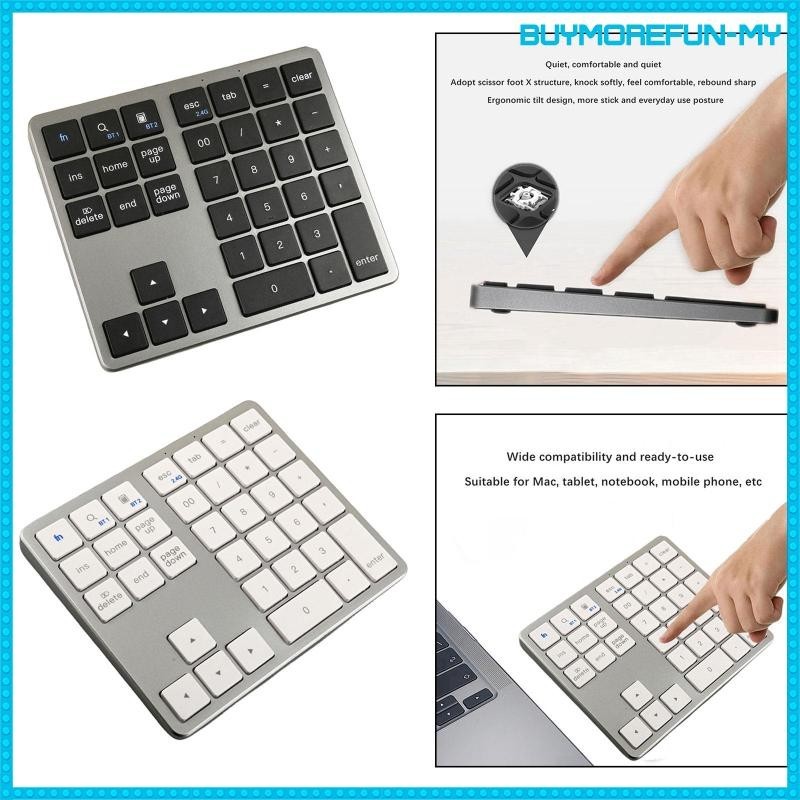 [BuymorefunMY] Wireless Numeric Keypad Mini Keyboard Financial ...