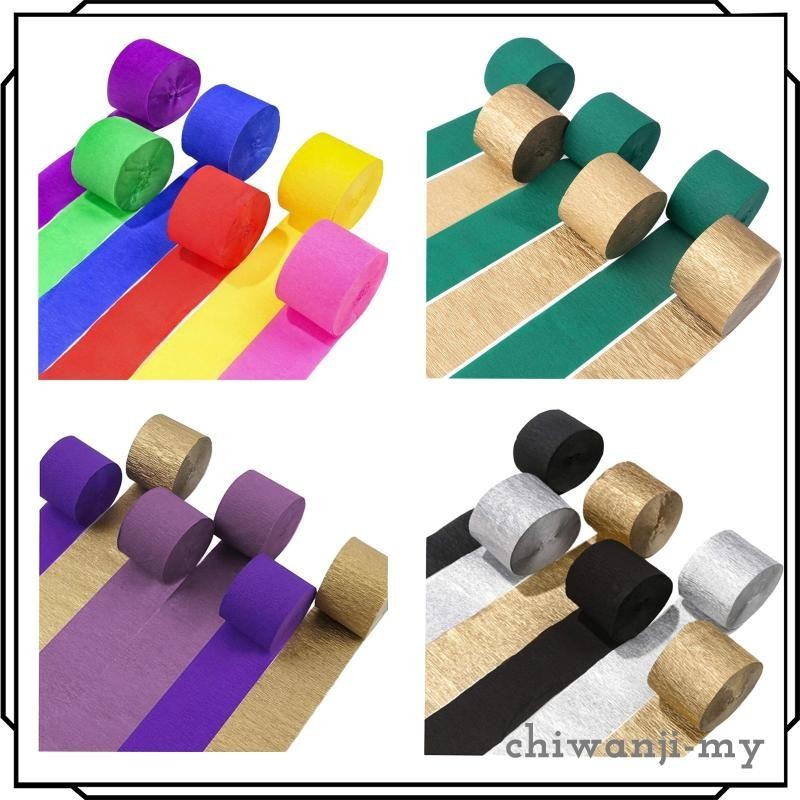 [ChiwanjifcMY] 6 Rolls Crepe Paper Streamers Backdrop Party Streamers ...