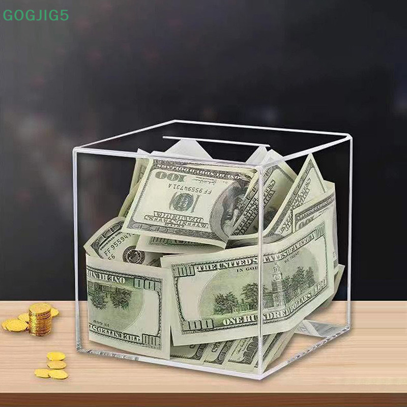 [GOGJIG5] Piggy Banks For Adults, Clear Acrylic Money Saving Bank Break ...