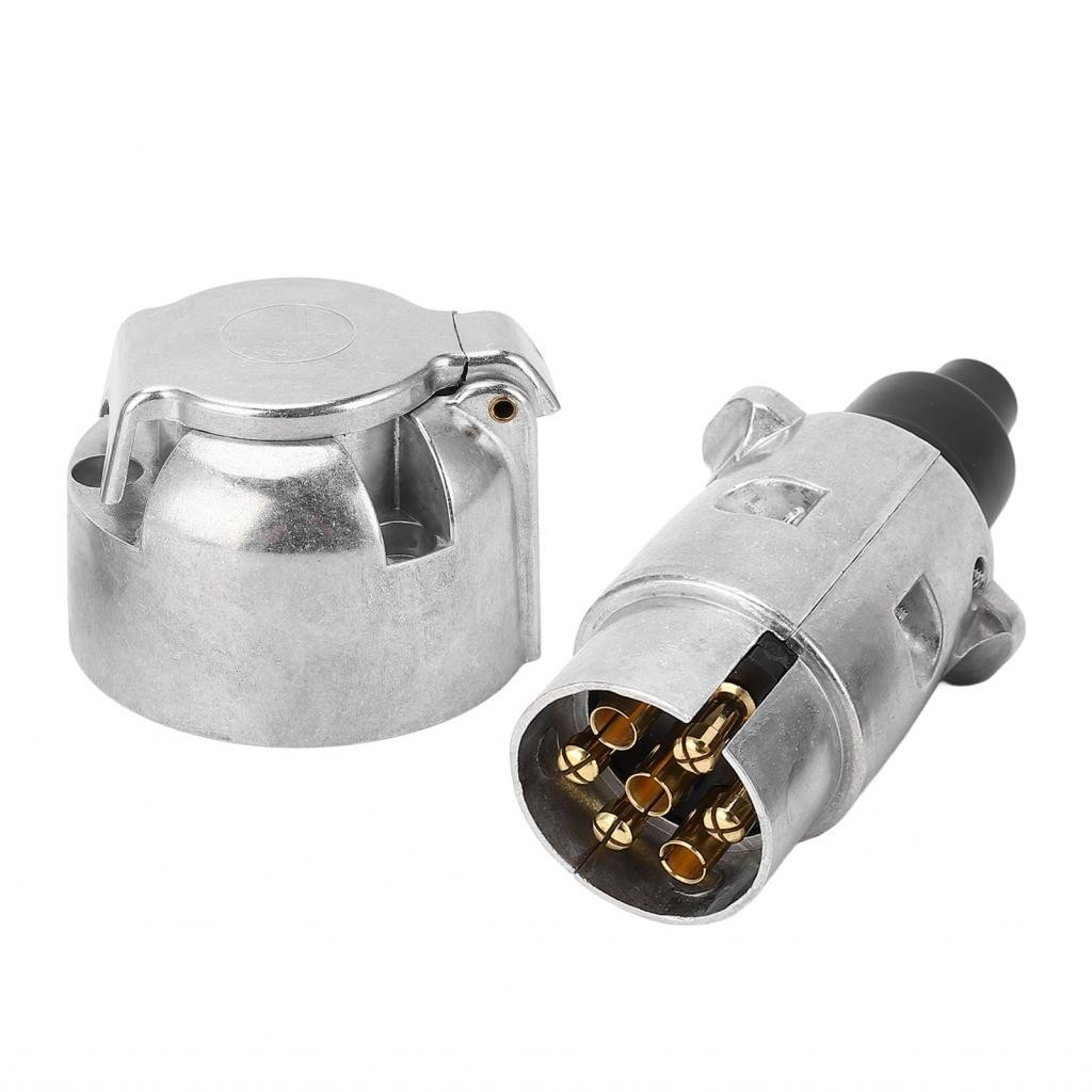 Seashorehouse 7 Pin Trailer Plug Socket European Standard Aluminum ...