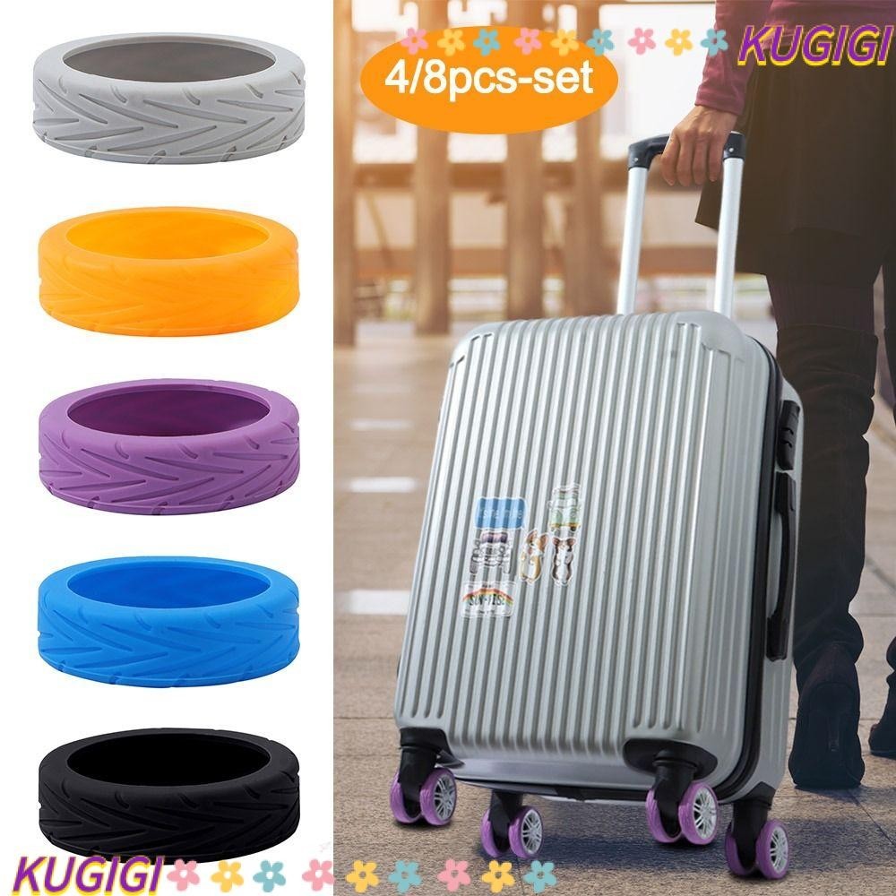KUGIGI 8PCS/Set Travel Luggage Caster Shoes, Reduce Wheel Wear with ...