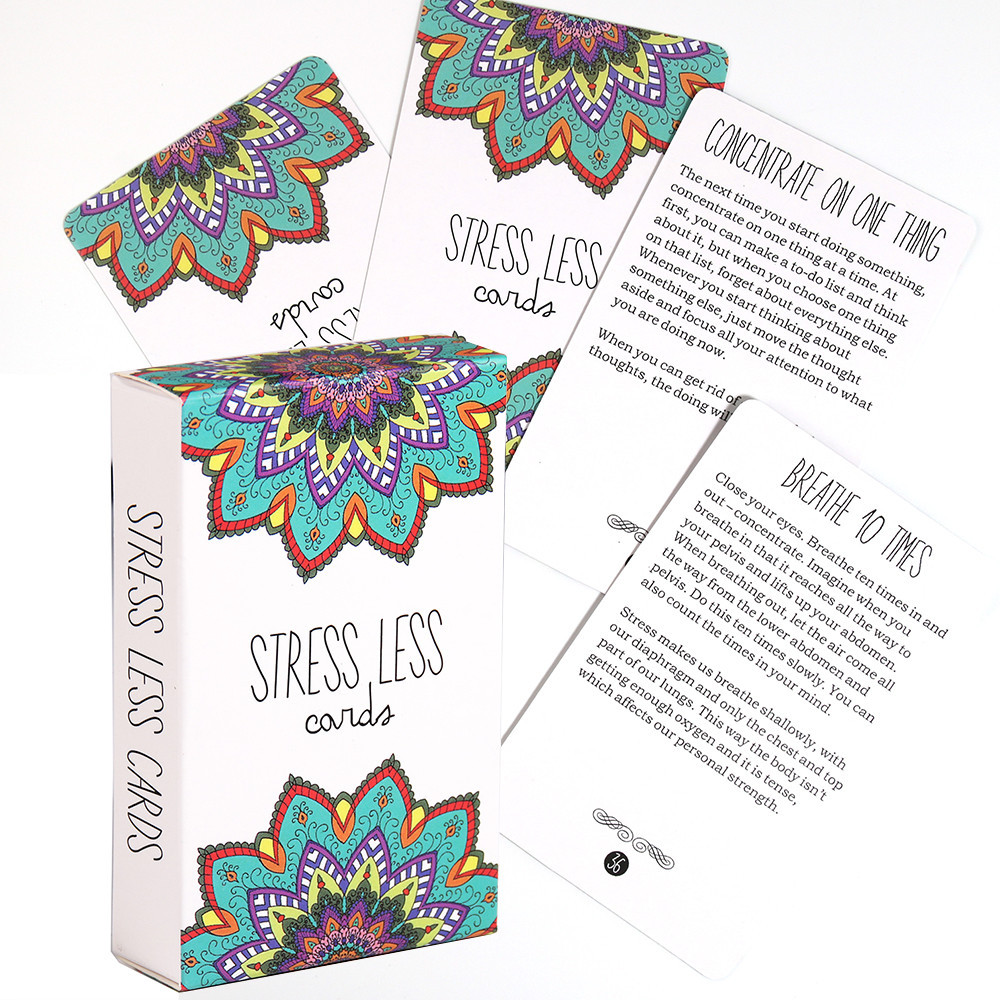 Stress Less Cards 50 Mindfulness Meditation Exercises Helps Relieve ...