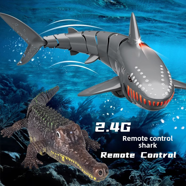2.4G Remote Control Shark and Crocodile Toy Rechargeable Wireless ...