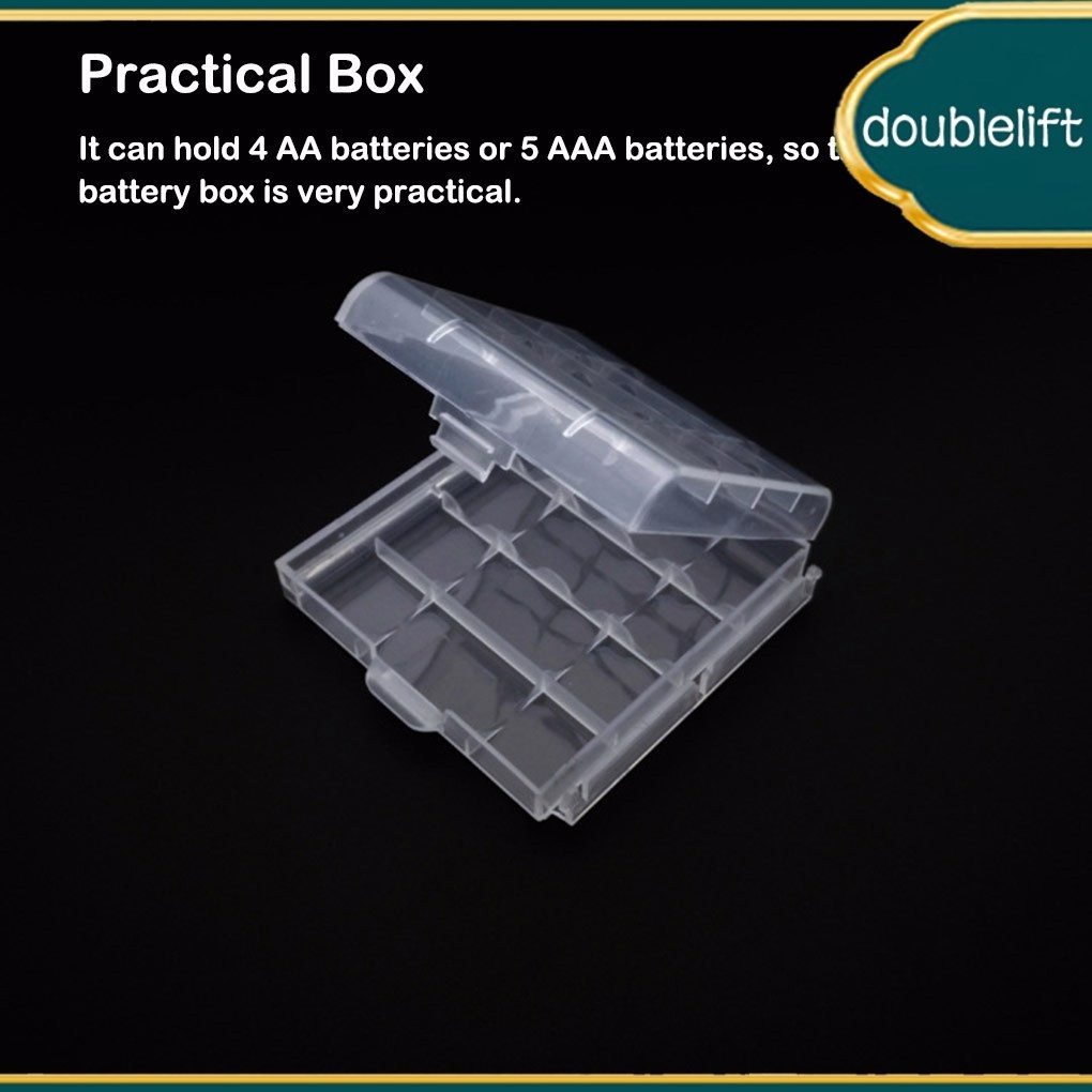 1/2 10Pcs Clear Case Practical Hard Plastic Portable Battery ...