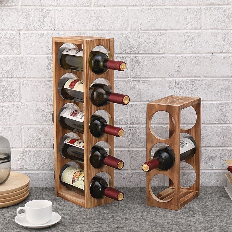 Free Combination Stackable Solid Wood Wine Rack Customizable Creative ...