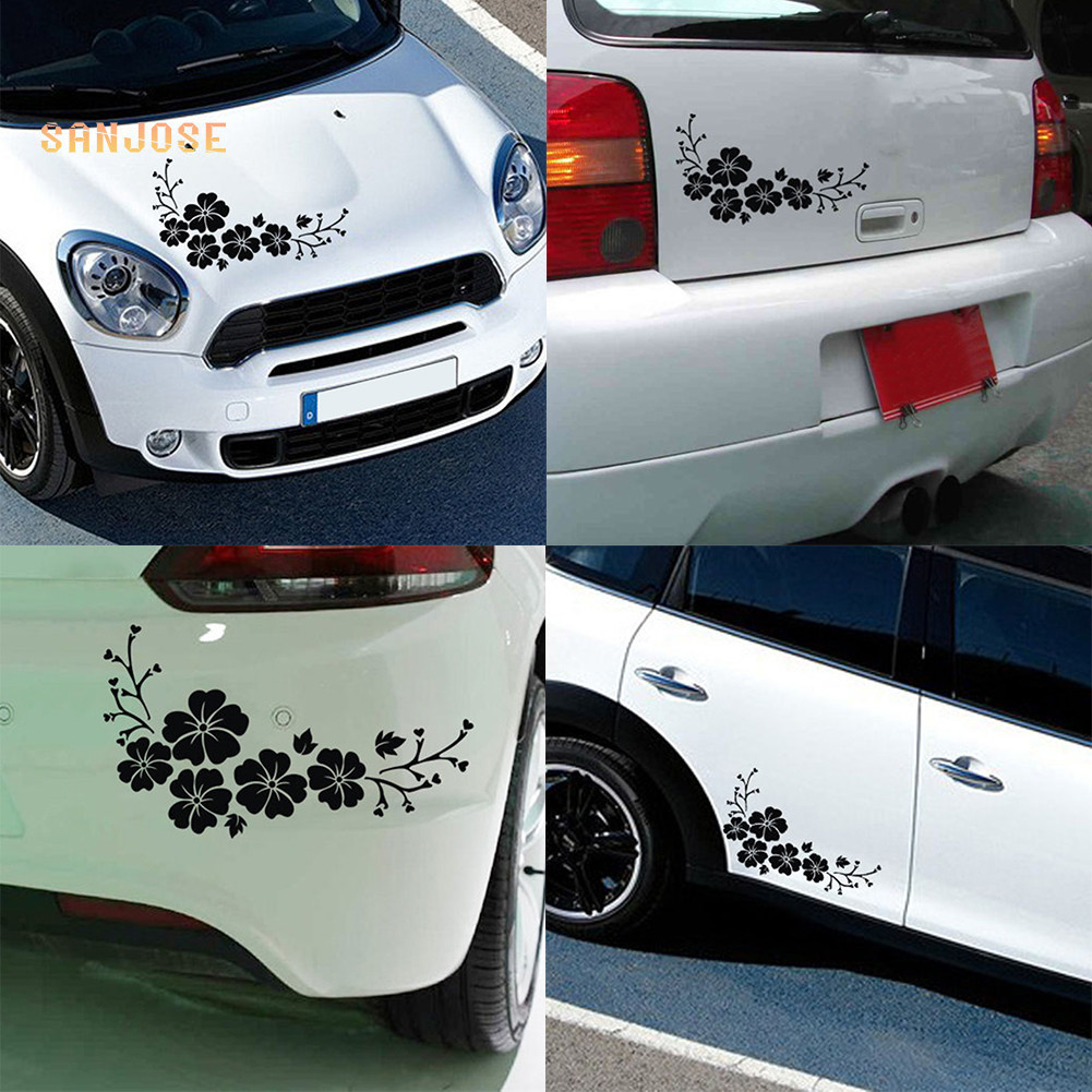 SJA-Fashion Flower Blossom Car Decal Sticker Auto Truck Bumper Door ...