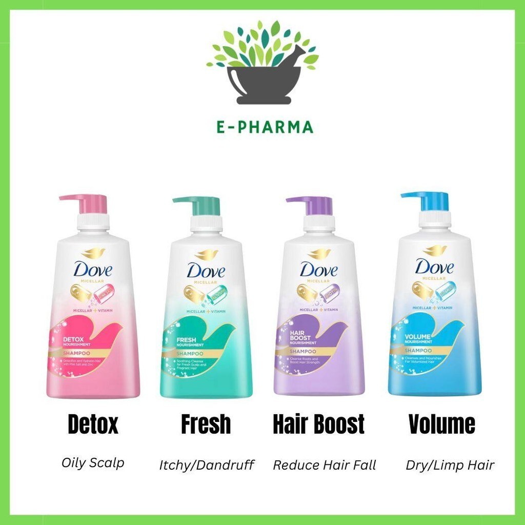 Dove Shampoo 650ml - Deox Nourishment/Fresh Nourishment/Hair Boost ...