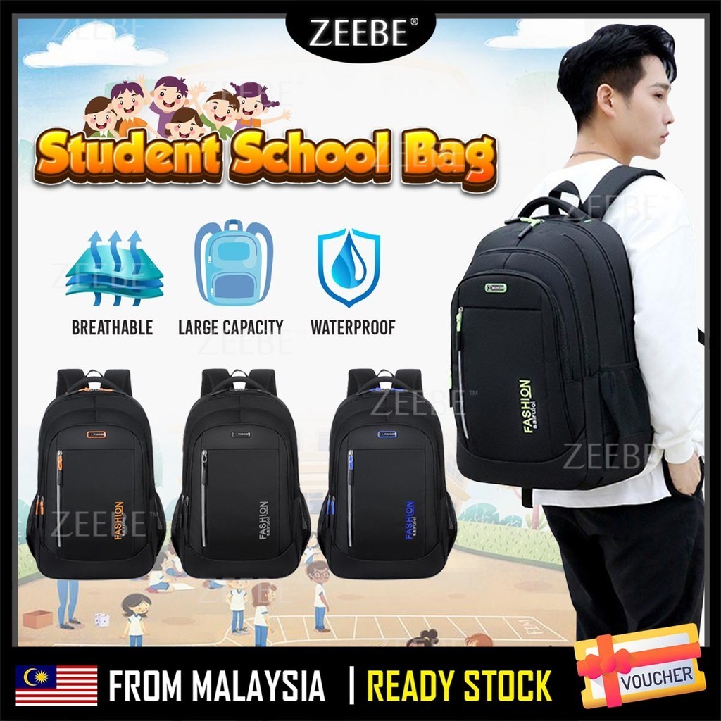 ZEEBE Beg Sekolah School Bag Backpack Primary Secondary Student ...