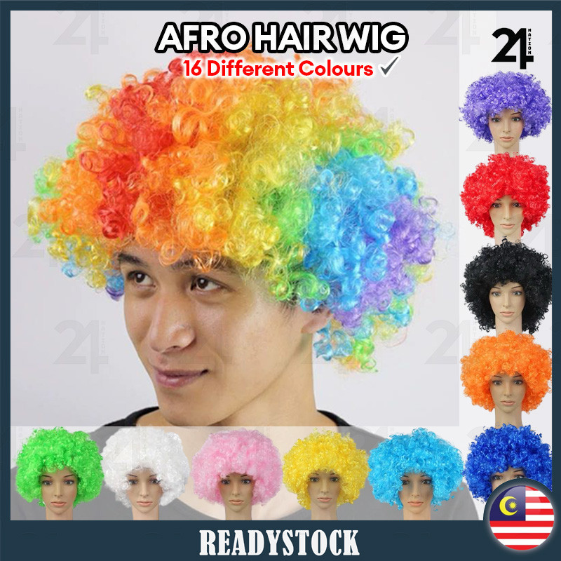 (16 Colors) Afro Hair Wig Clown Wig Fancy Dress Hair Wigs Disco Costume Cosplay Hair Halloween ...