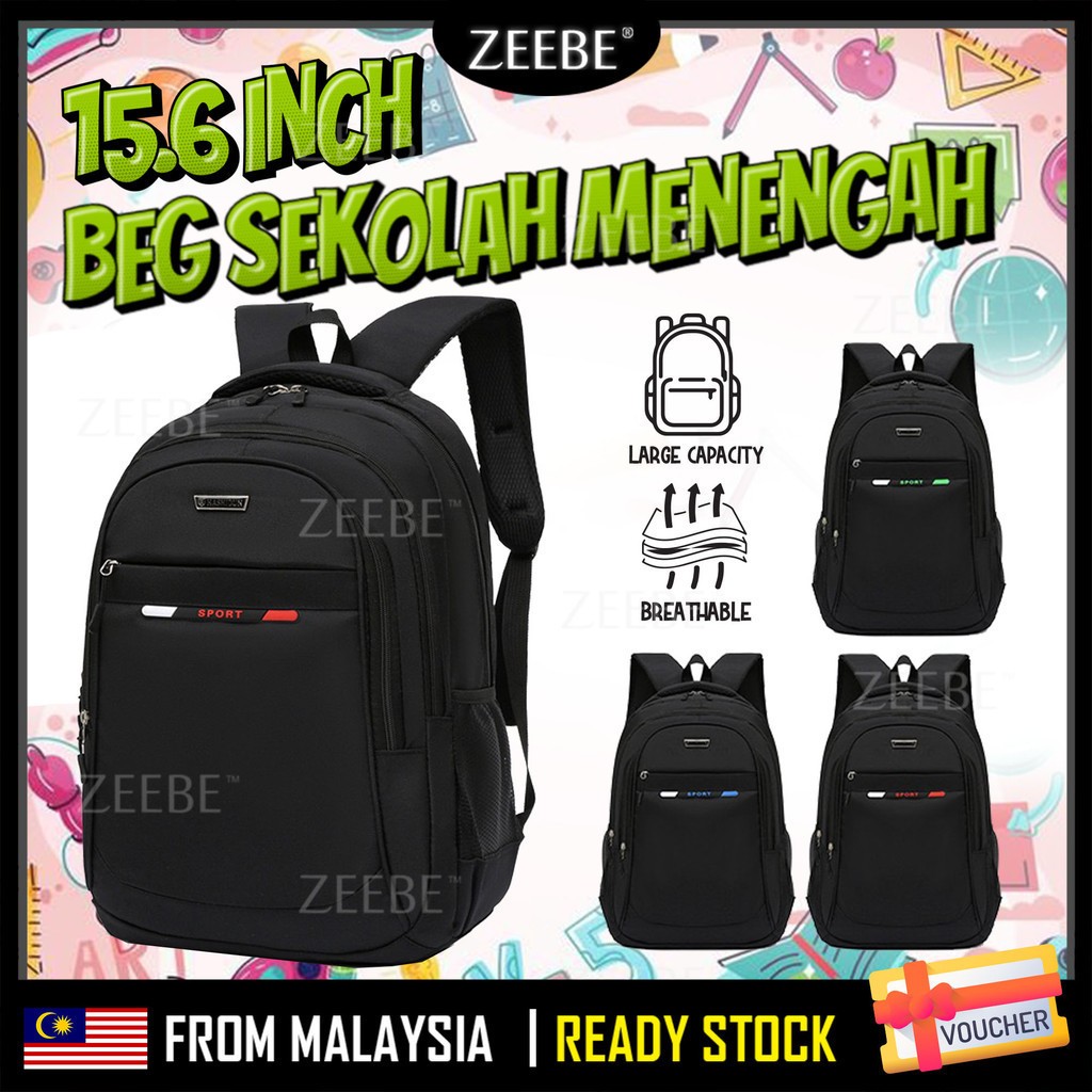 ZEEBE Backpack School Bag Primary Secondary Student Children Beg Budak ...
