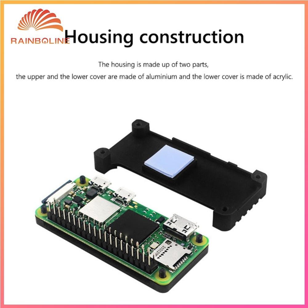 Rain For Raspberry Pi Zero 2W Aluminum Shell Kit Cooling Enclosure w ...