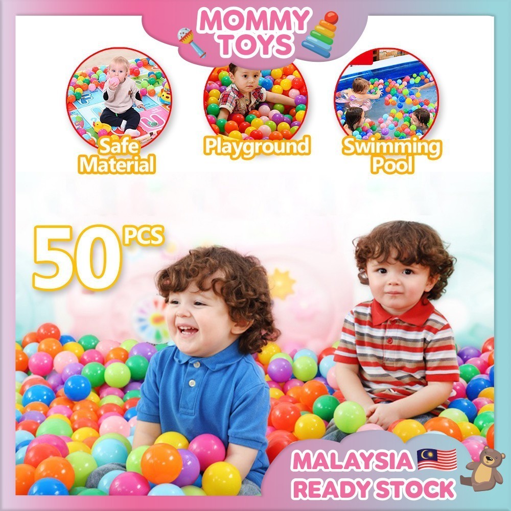50 pcs Ocean Balls Ball Pit Playground for Baby Toddler Children Toy ...
