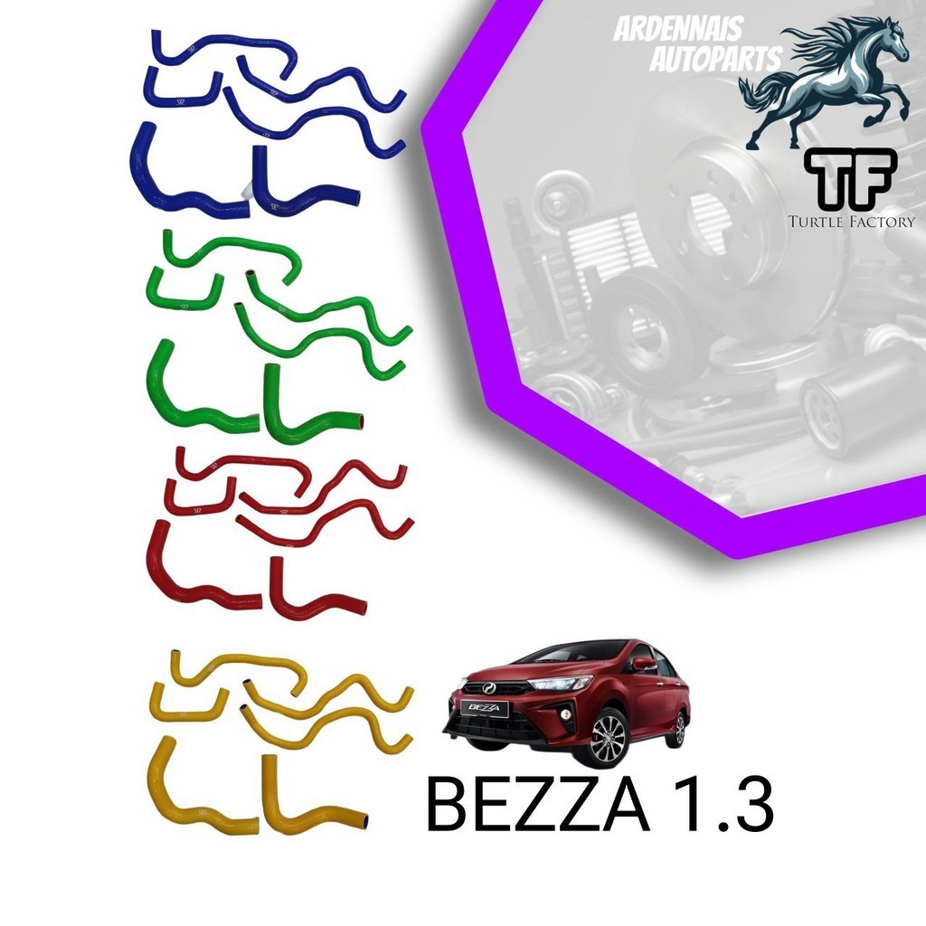 SILICONE 5LAYER RADIATOR HOSE FULL SET ORIGINAL TF THAILAND - PERODUA ...