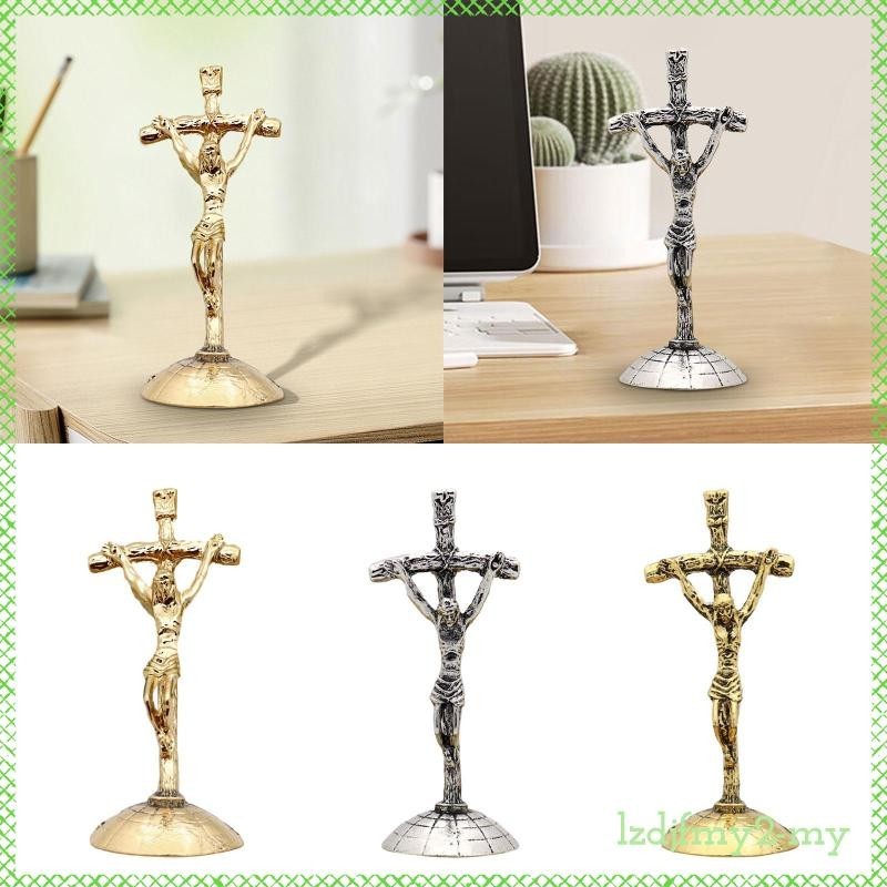 [LzdjfmydcMY] Tabletop Crucifix Standing Cross Jesus Statue Traditional ...