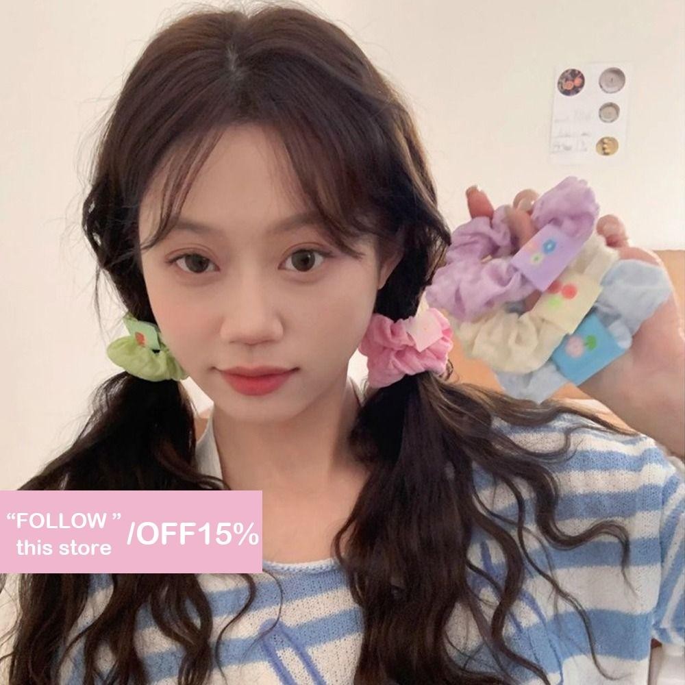 FAVORITEGOODS Label Hair Loop, Large Korean Curly Large Intestine ...