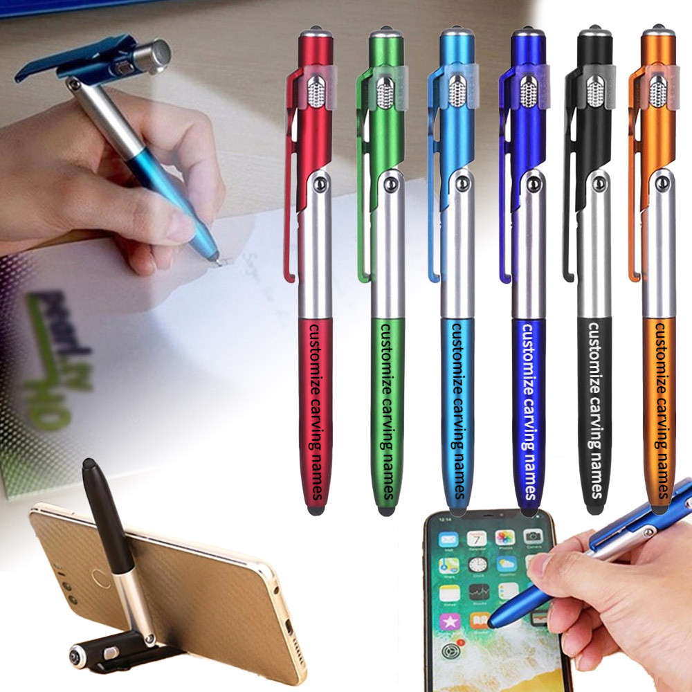 Personalised Engraved Pens 4-in-1 Multifunction Folding Ballpoint Pen ...
