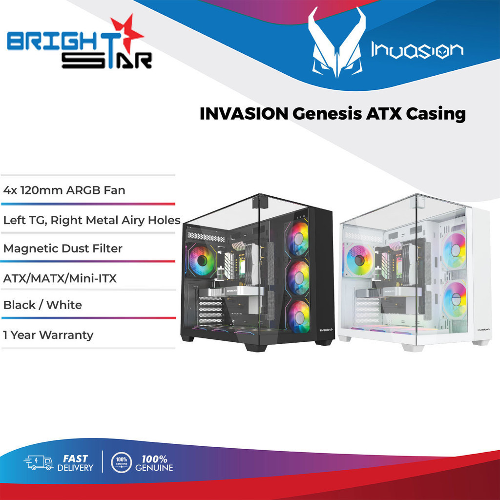 INVASION Genesis ATX Casing | Shopee Malaysia