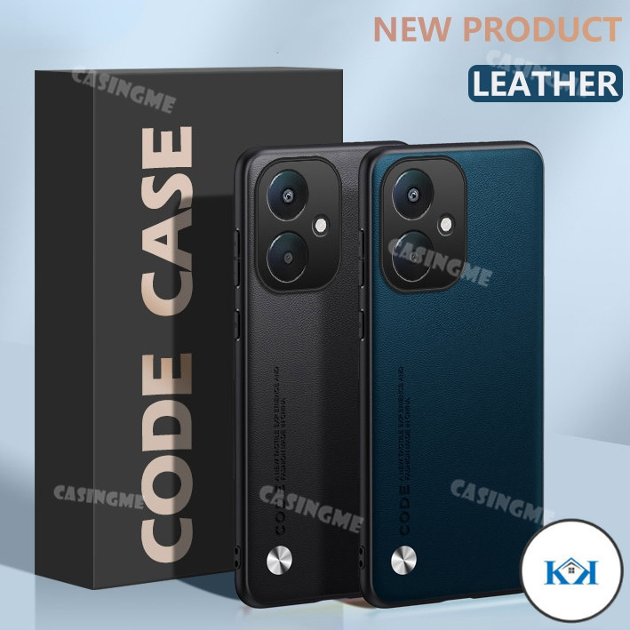 KK Redmi 13C 5G 2024 Luxury Plain Skin Leather Phone Covers For Redmi ...