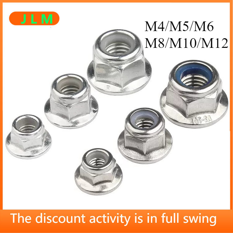 ((JLMP) Stainless Steel 316 Flange Toothed Loose-Proof Nut M4/M5/M6/M8 ...