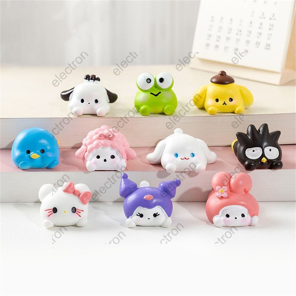 Mini Sanrio Ornament,cute Melody Kuromi Pachacco Desktop Ornaments,lie ...