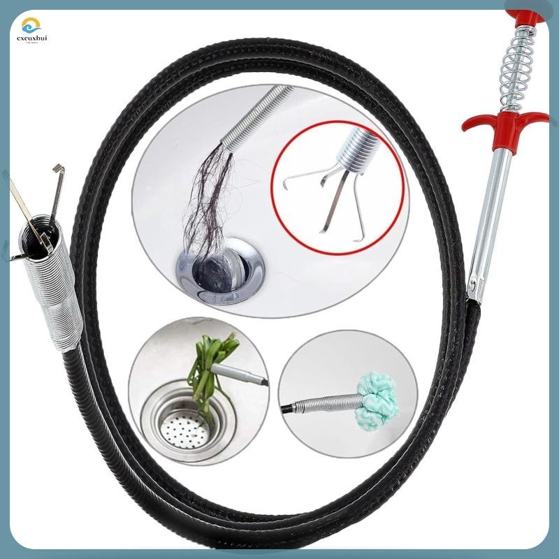 Cleaner Grabber Flexible Drain Pipe Sewer Dredger Clog Removing Tool ...