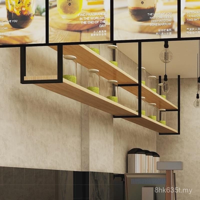 Rak Buku Dipasang di Dinding Rak Penyimpanan Gaya Industri Seni Besi ...