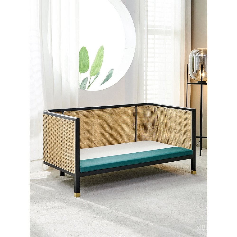 Set Sofa Anyaman Rotan Kayu Pepejal Nordic dan Set Meja Kopi Homestay ...