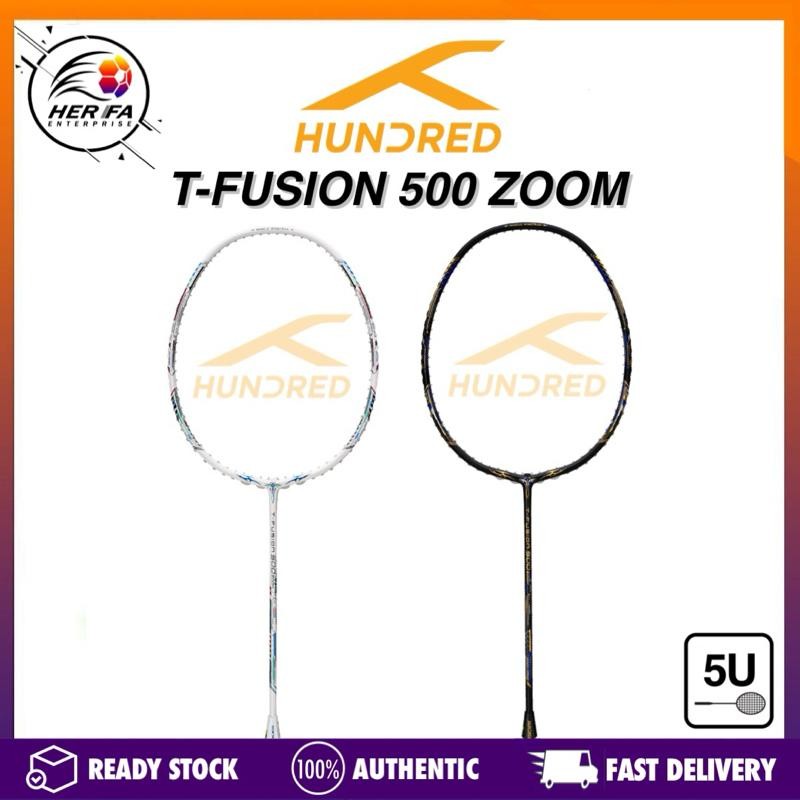 HUNDRED T-Fusion 500 ZOOM 5U 79grams Badminton Racket Max Tension 34lbs ...