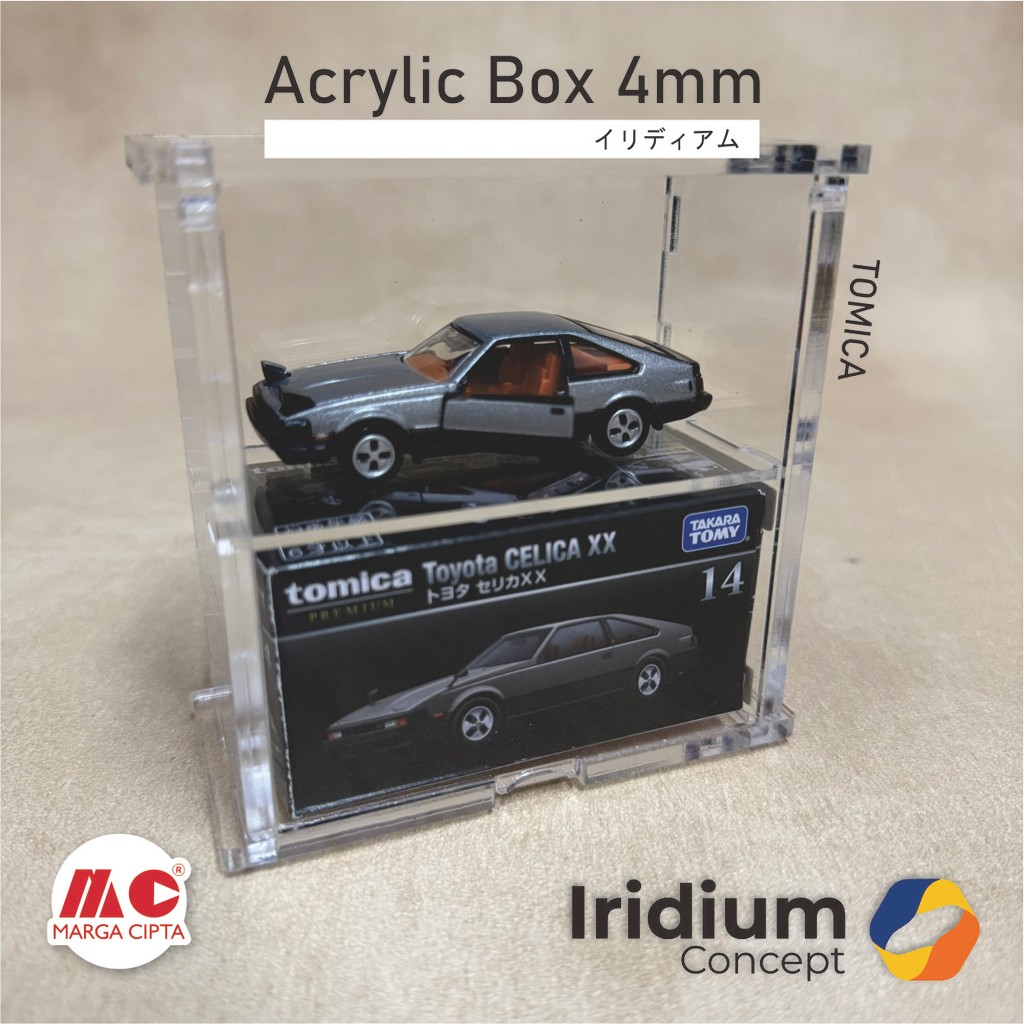 Acrylic Box 4mm Tomica / Premium Diecast 2 levels thick Acrylic display ...